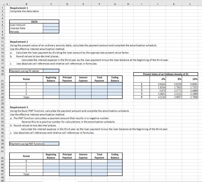 Solved C D E F G H I J K L M N 3 Long-term notes payable | Chegg.com