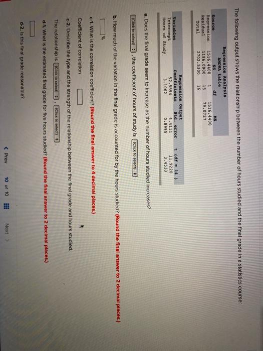Solved The following output shows the relationship between | Chegg.com