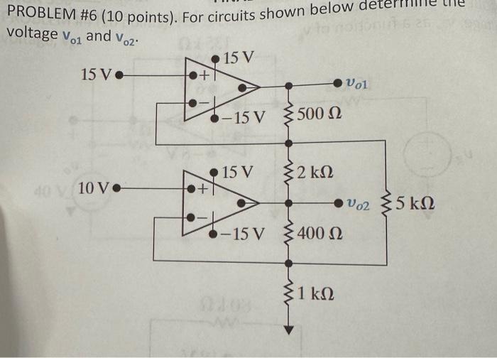 Solved PROBLEM \#6 (10 points). For circuits shown below | Chegg.com