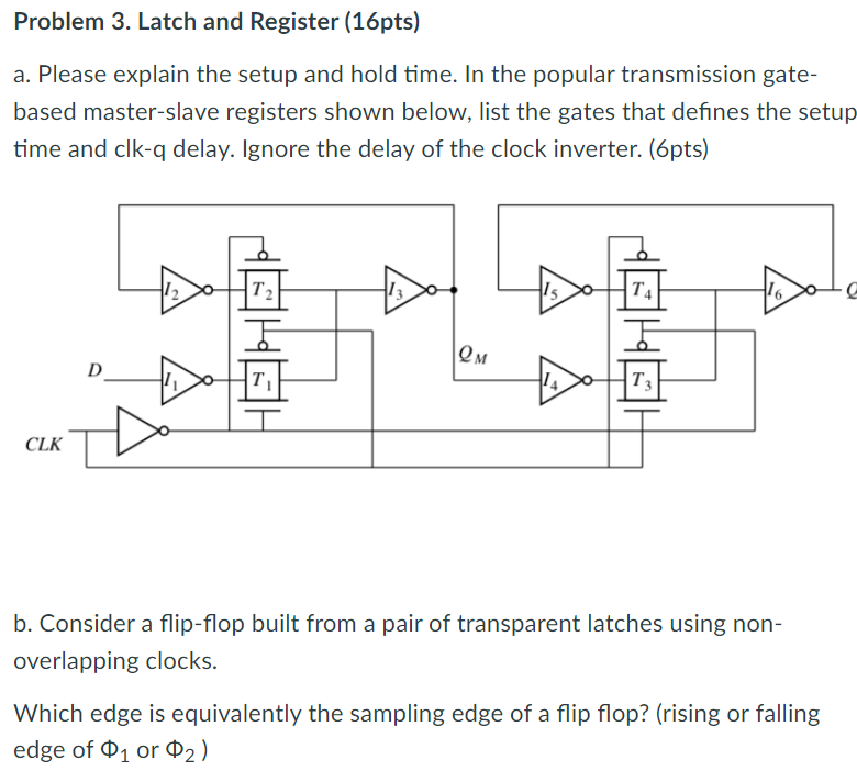 Which edge is equivalently the sampling edge of a | Chegg.com