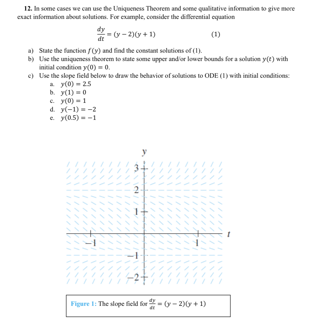 Solved In some cases we can use the Uniqueness Theorem and | Chegg.com