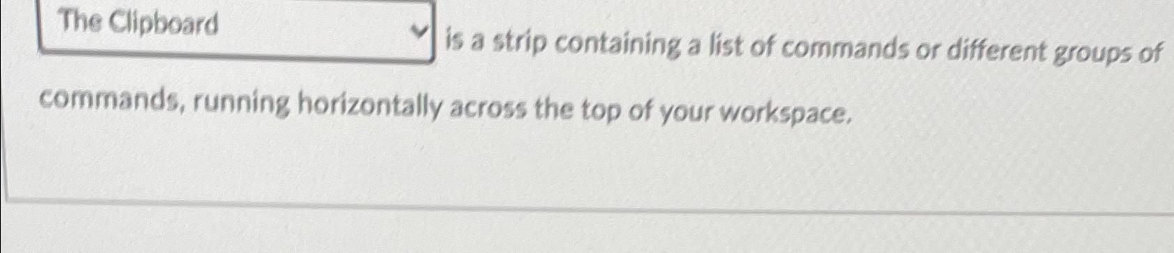 Solved is a strip containing a list of commands or different | Chegg.com