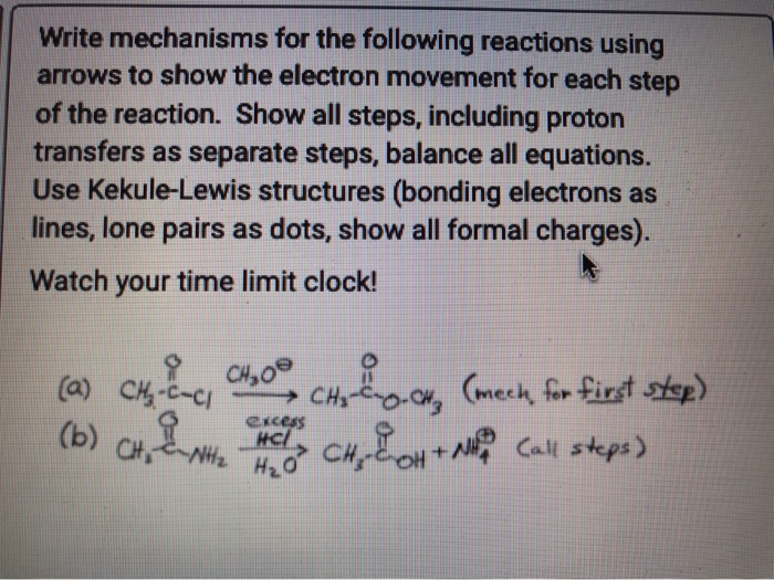 Solved Write mechanisms for the following reactions using | Chegg.com