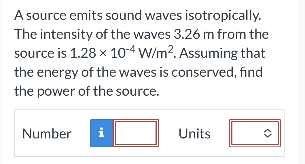 Solved A source emits sound waves isotropically. The | Chegg.com