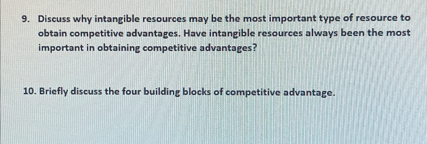 Solved Discuss why intangible resources may be the most | Chegg.com