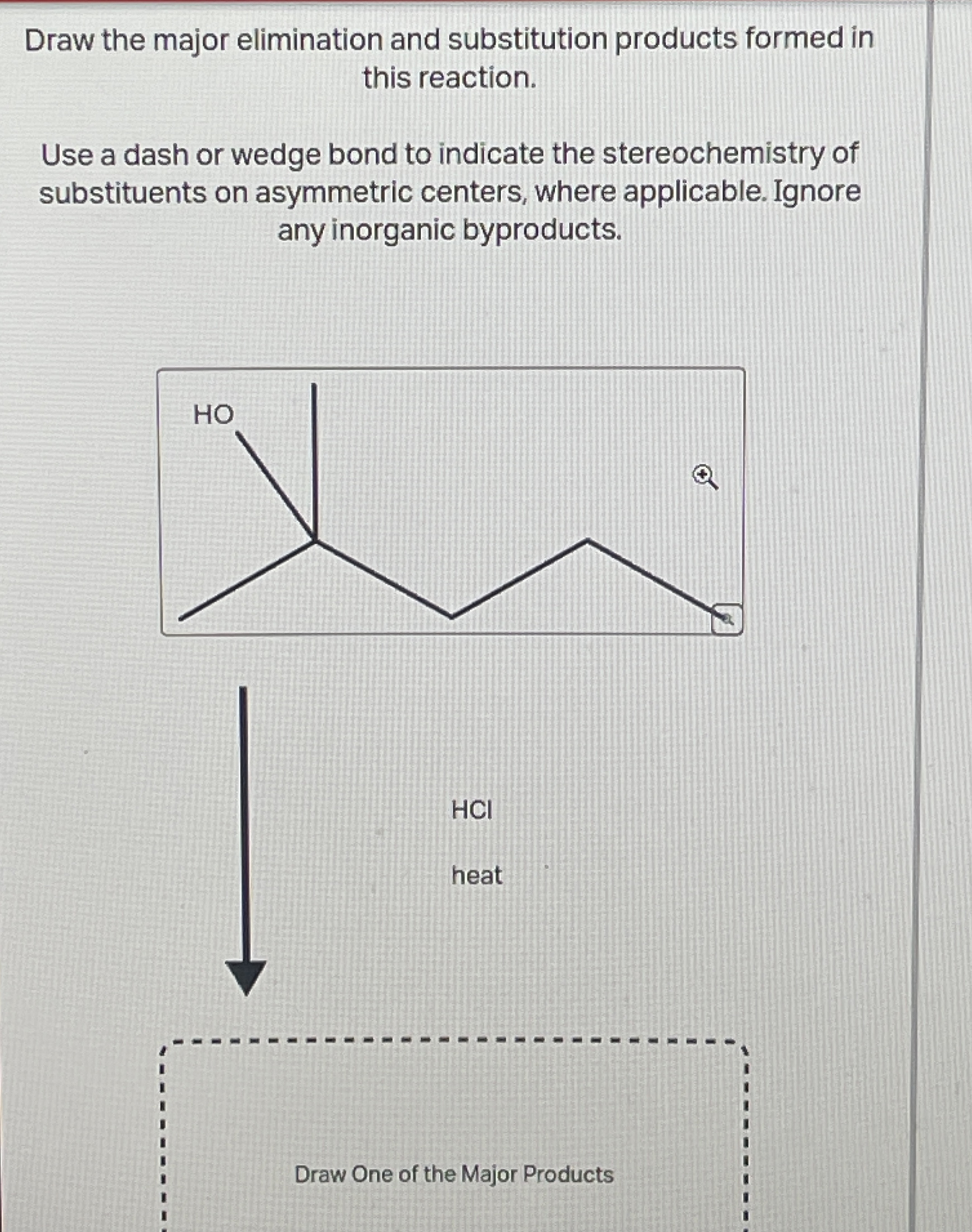 Solved Draw the major elimination and substitution products | Chegg.com