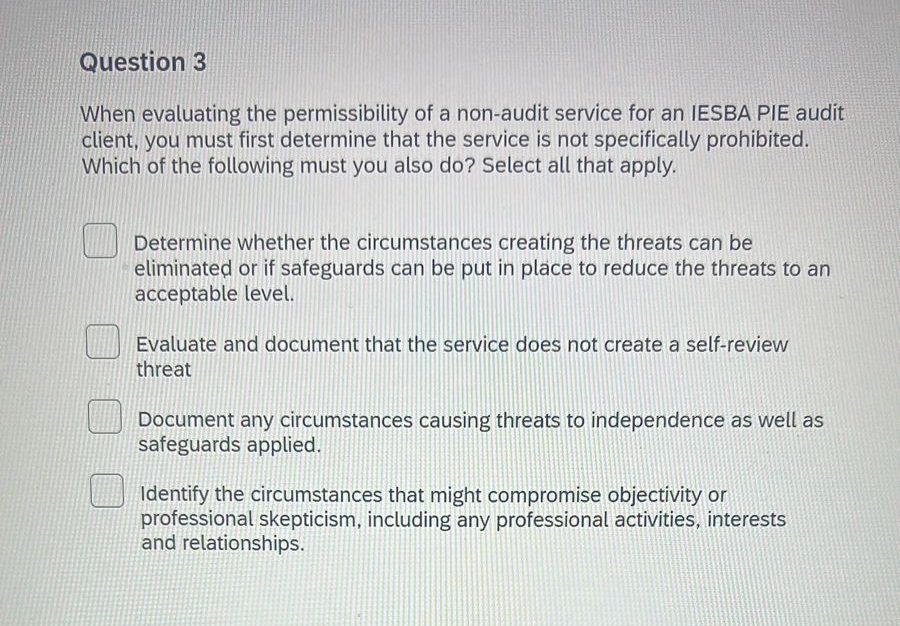 Solved Question 3When evaluating the permissibility of a | Chegg.com