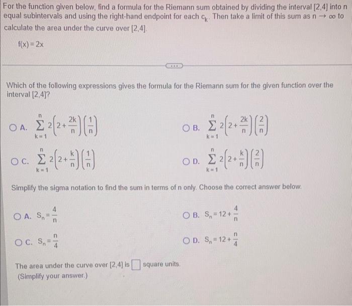 Solved For the function given below, find a formula for the | Chegg.com