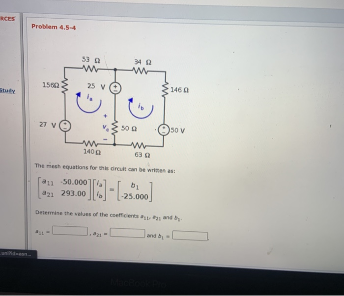 Solved RCES Problem 4.5-4 53 22 34 22 15602 Study. 25 V 146 | Chegg.com