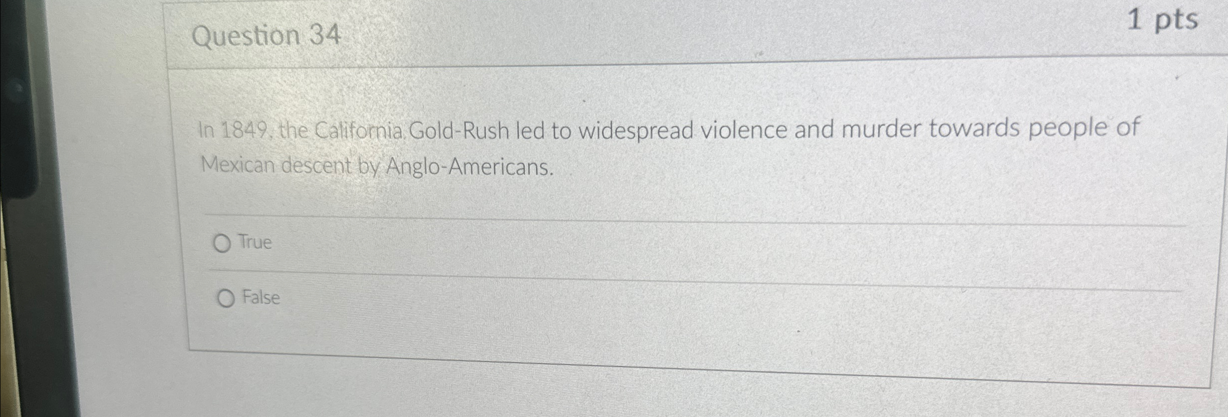 Solved Question 341 ﻿ptsIn 1849, ﻿the California. Gold-Rush | Chegg.com