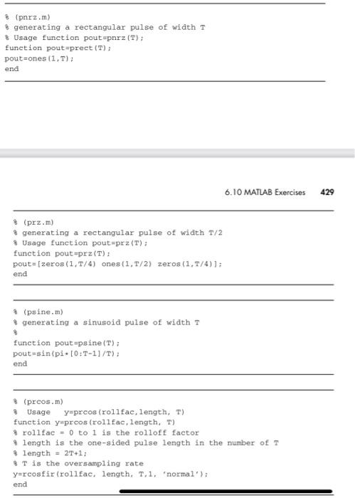please use the related matlab programs provided to | Chegg.com