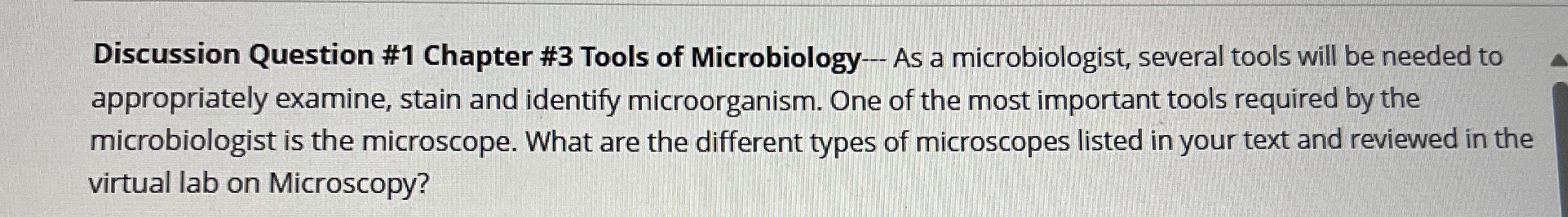 Solved Discussion Question #1 ﻿Chapter #3 ﻿Tools of | Chegg.com