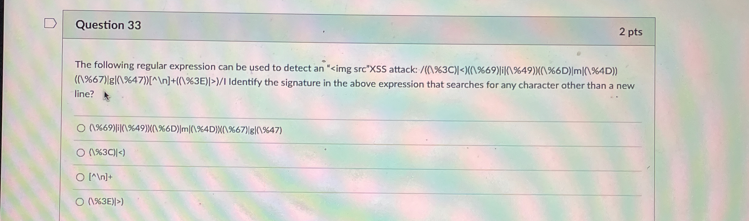 Solved Question 332 ﻿ptsThe following regular expression can | Chegg.com
