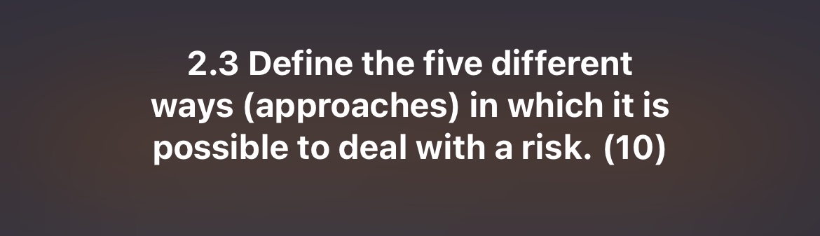 Solved 2.3 ﻿Define the five different ways (approaches) ﻿in | Chegg.com