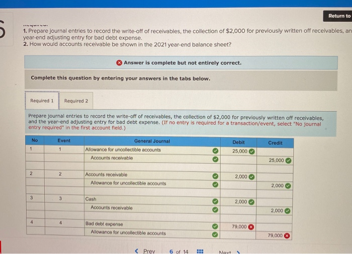 Solved Exercise 7-15 (Algo) Uncollectible accounts; | Chegg.com