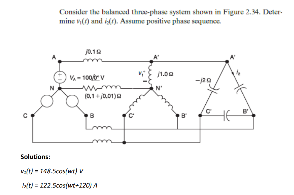 Solved Consider the balanced three-phase system shown in | Chegg.com