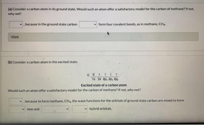Solved (a) Consider a carbon atom in its ground state. Would | Chegg.com