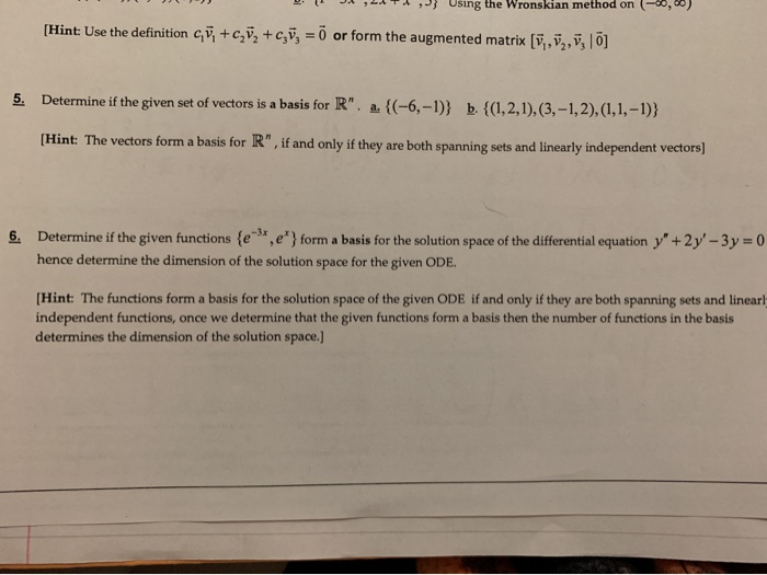 Solved D. ( JL LITIJ} Using the Wronskian method on-3,0) | Chegg.com