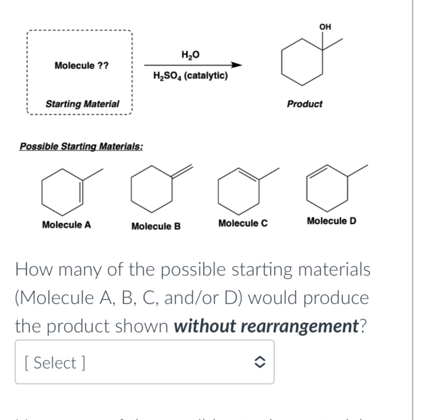 Solved Possible Startina Materials:How many of the possible | Chegg.com