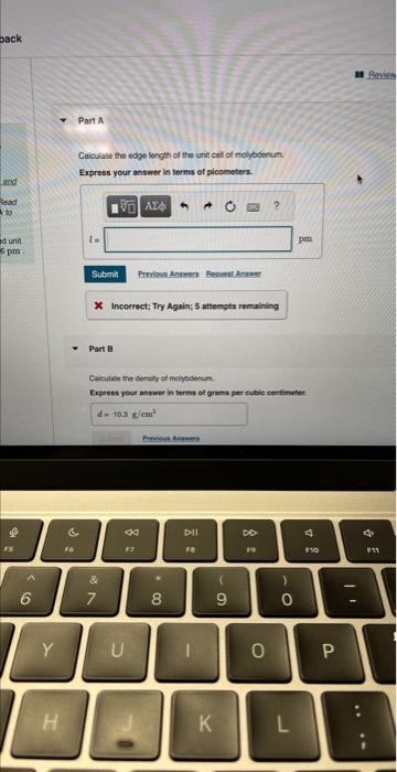 Calculave the edge length of the unit cell of | Chegg.com