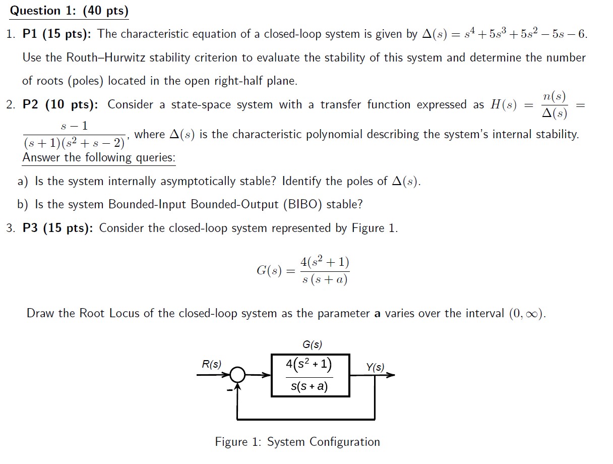 Question 1: (40 pts)P1 (15 pts): The characteristic | Chegg.com Question 1: (40 pts)P1 (15 pts): The characteristic | Chegg.com