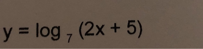 Solved y = log , (2x + 5) | Chegg.com