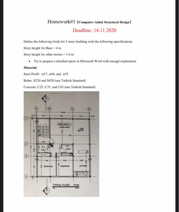 Homework#1 (Computer-Aided Structural Design) | Chegg.com