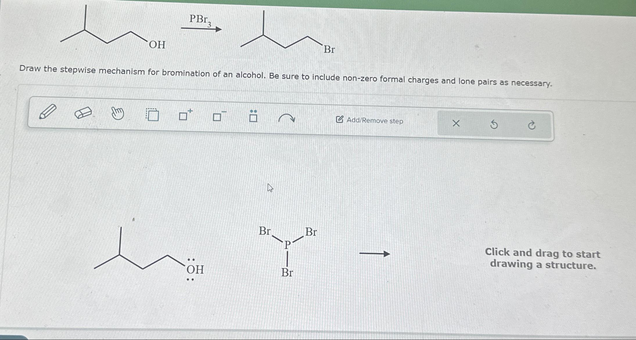 Solved Draw the stepwise mechanism for bromination of an | Chegg.com