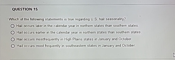 Solved QUESTION 15Which of the following statements is true | Chegg.com