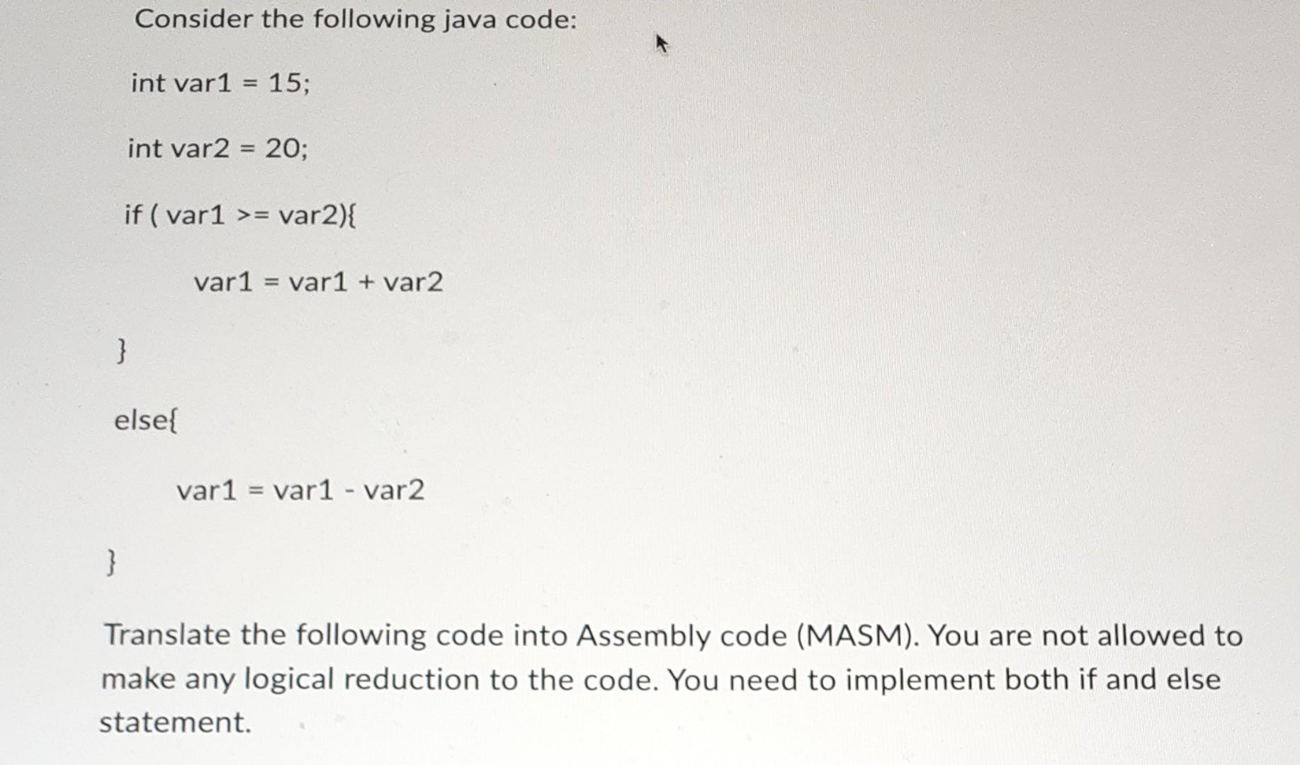 Solved Consider the following code: MOV AL, 10011101 b MOV | Chegg.com