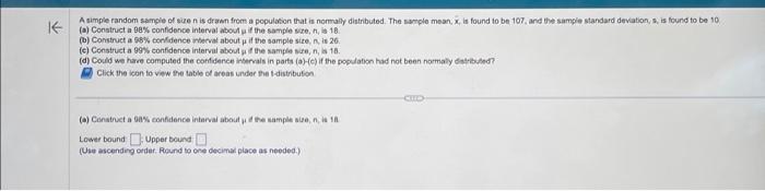 Solved (a) Construct an 98% confidence intervat about pit | Chegg.com