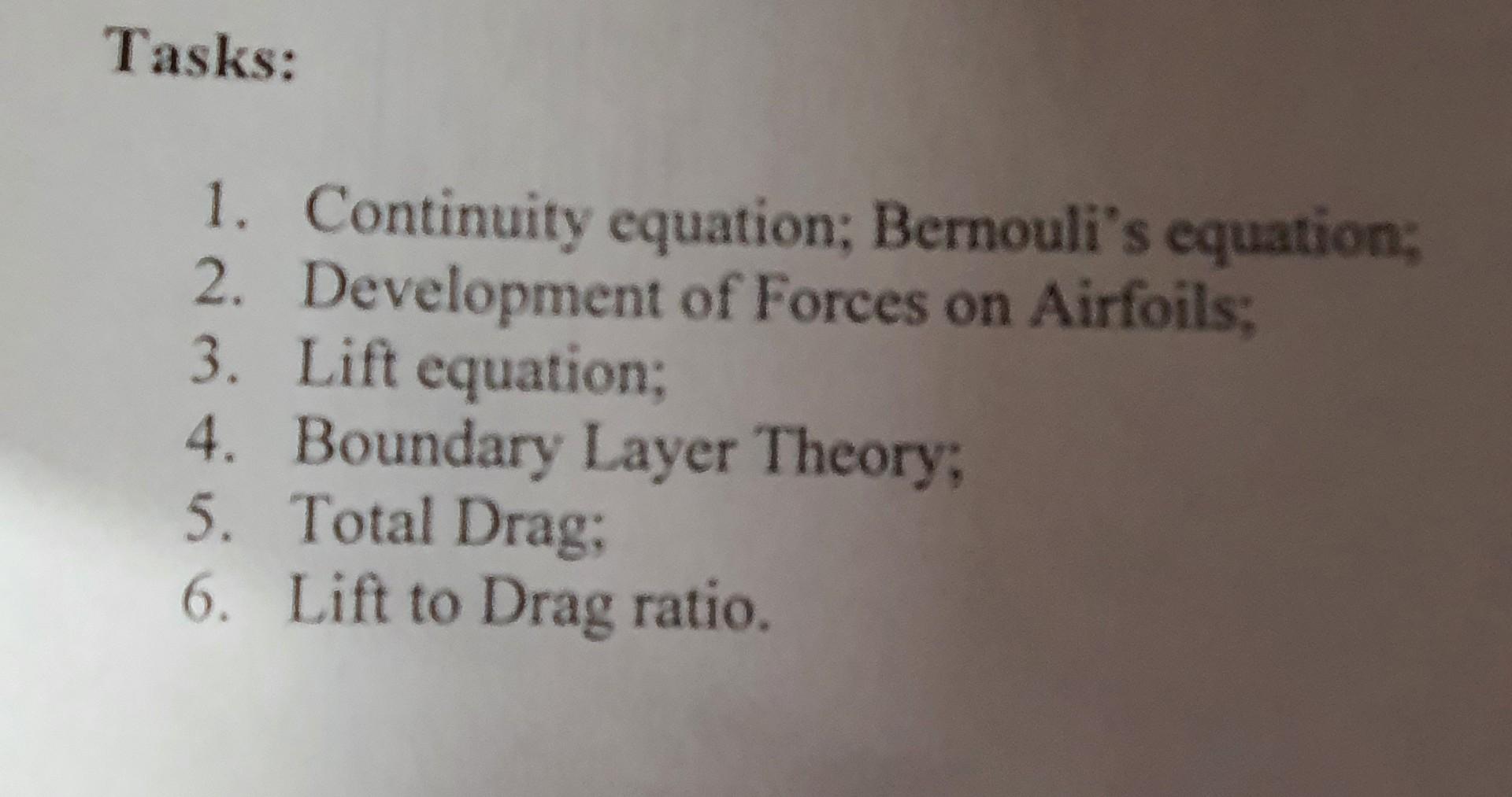 Solved 1. Continuity equation; Bernouli's equation; 2. | Chegg.com