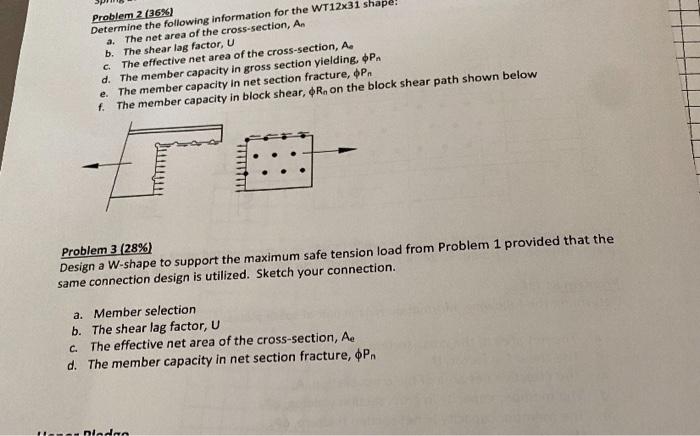 Solved Problem 2 (36%) Determine the following information | Chegg.com