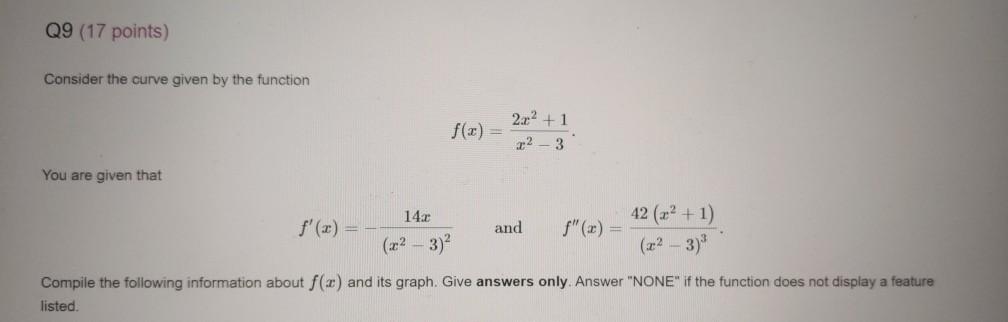Solved Q9 (17 points) Consider the curve given by the | Chegg.com