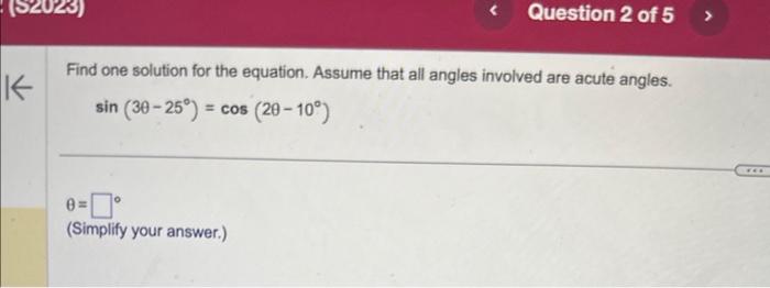 Solved Find one solution for the equation. Assume that all | Chegg.com