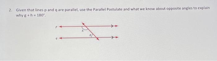 Solved given that lines, p and q are parallel, use the | Chegg.com