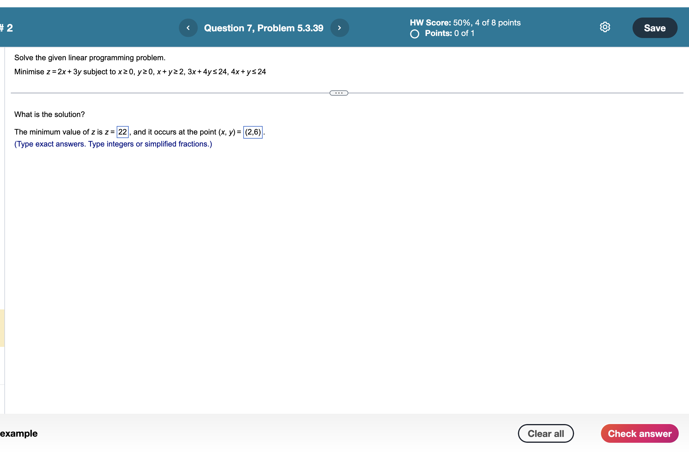 Solved Solve the given linear programming problem.Minimise | Chegg.com