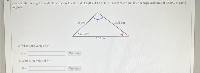Solved Consider the non-right triangle shown below that has | Chegg.com