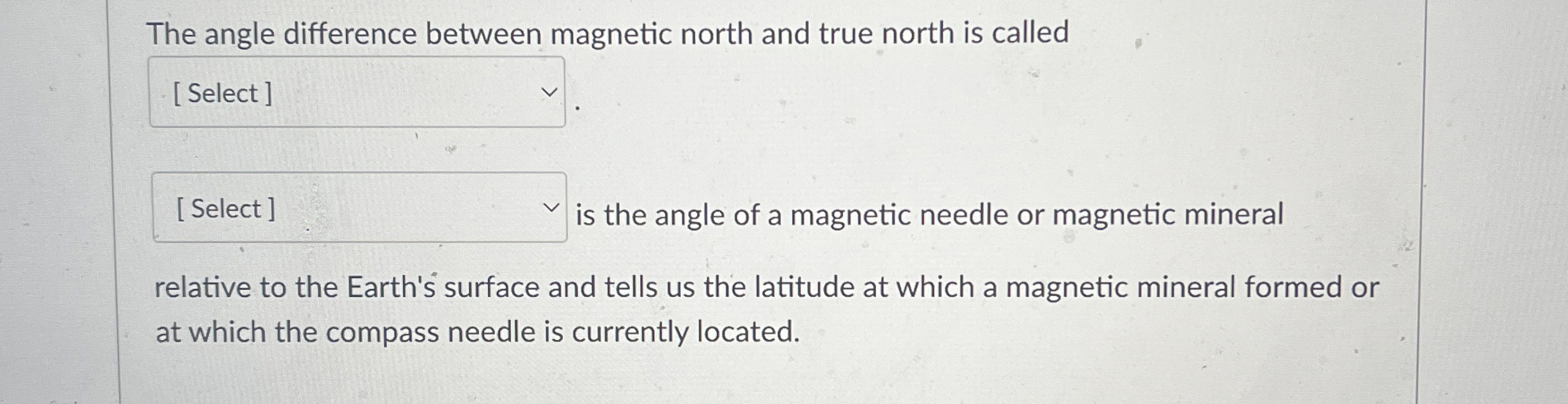 Solved The angle difference between magnetic north and true | Chegg.com