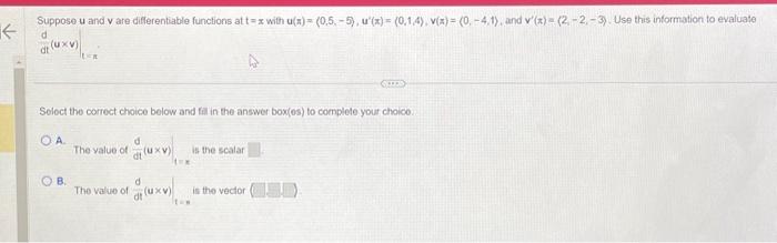 Solved Suppose u and v are differentiable functions at t=x | Chegg.com
