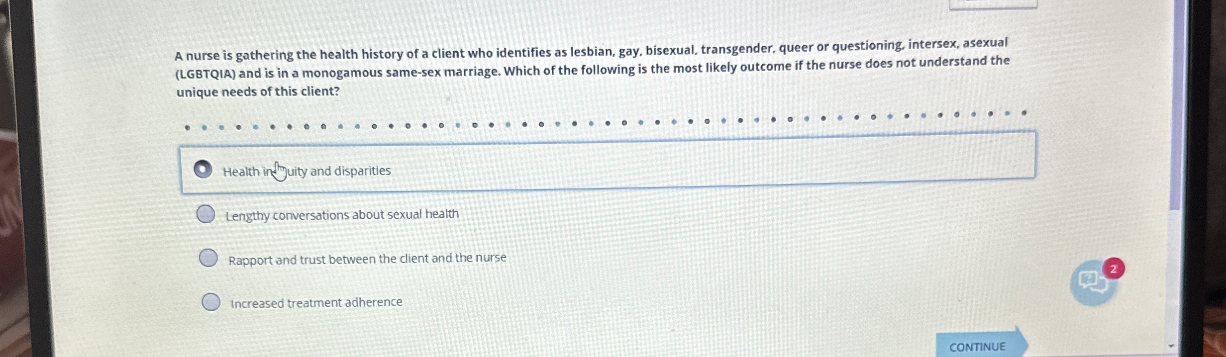 Solved A nurse is gathering the health history of a client | Chegg.com