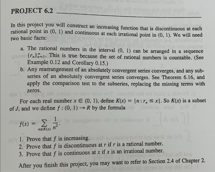 Solved PROJECT 6.2 In this project you will construct an | Chegg.com