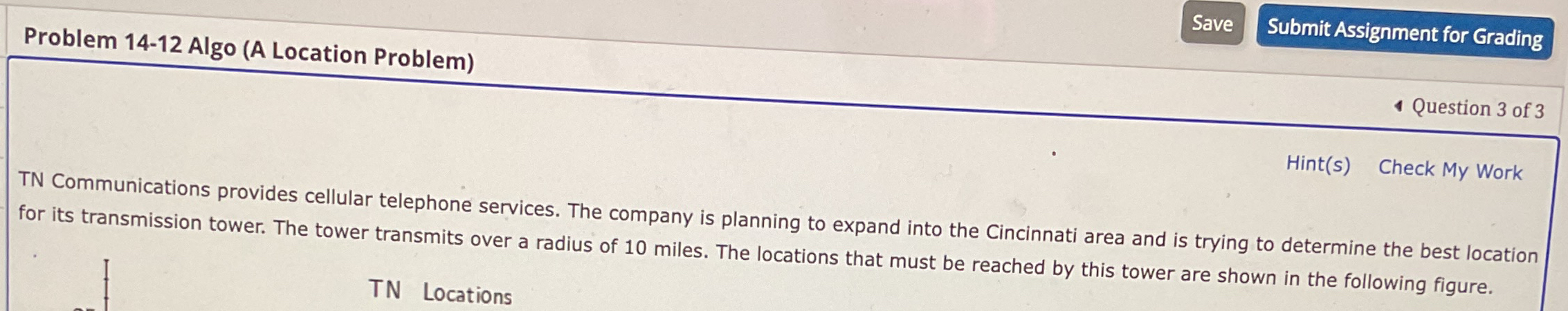 Solved Problem 14-12 ﻿Algo (A Location Problem)Question 3 | Chegg.com