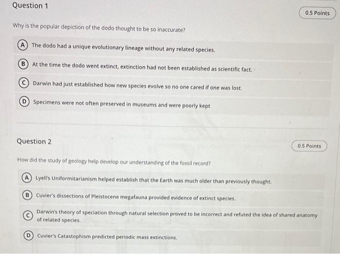 Solved Question 1 Why is the popular depiction of the dodo | Chegg.com