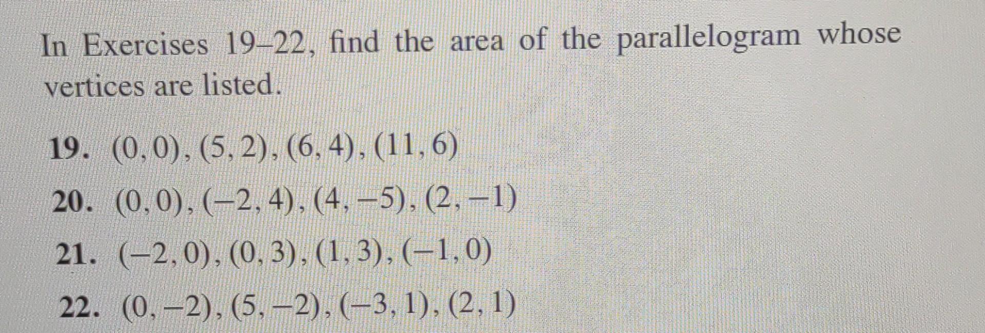 Solved In Exercises 19-22, find the area of the | Chegg.com