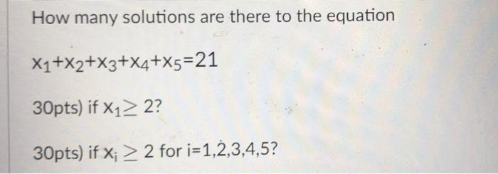 Solved How many solutions are there to the equation | Chegg.com