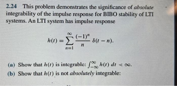 Solved 2.24 This problem demonstrates the significance of | Chegg.com