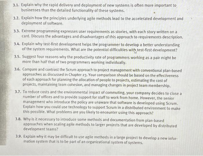 Solved 3.1. Explain why the rapid delivery and deployment of | Chegg.com