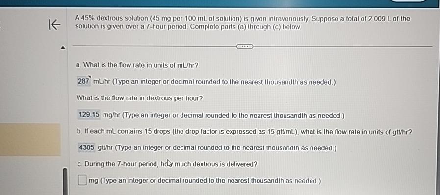 Solved A 45% ﻿dextrous solution ( 45mg ﻿per 100mL ﻿of | Chegg.com