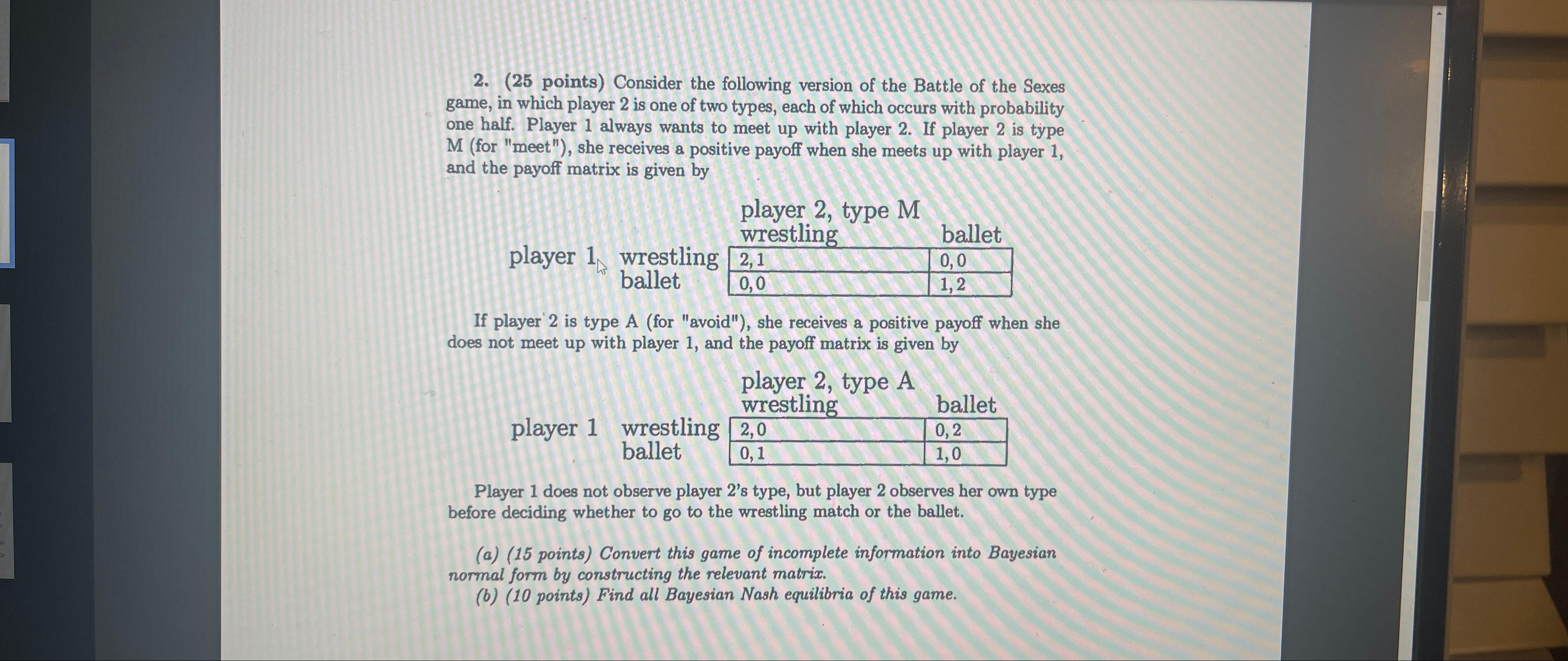 Solved (25 ﻿points) ﻿Consider the following version of the | Chegg.com